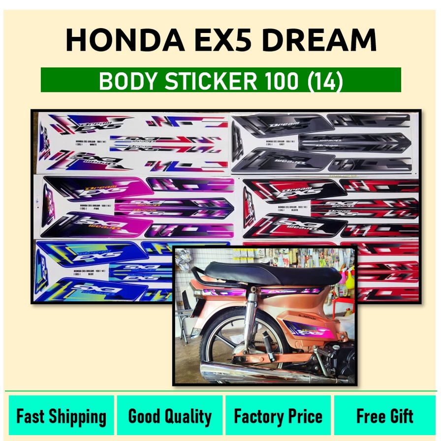 HONDA EX5 DREAM BODY STICKER 100(14) - HONDA EX 5 | Shopee Malaysia