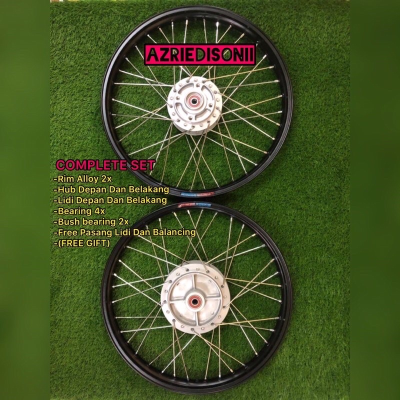 Rim Alloy Suzuki RG/Smash 110/Y100/Y80/Y110 1 atau 2Full Set Depan dan ...