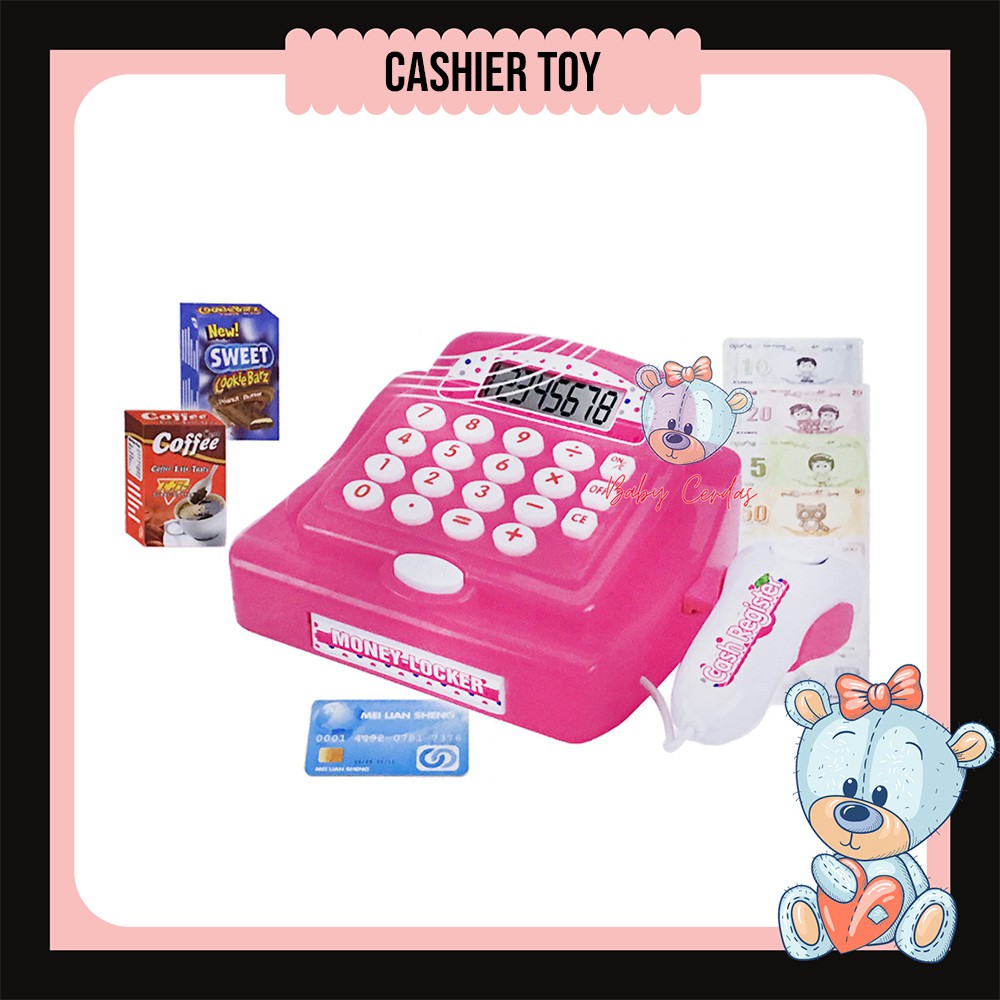 Supermarket Cashier Cash Register Machine Calculator Lights and Sound ...