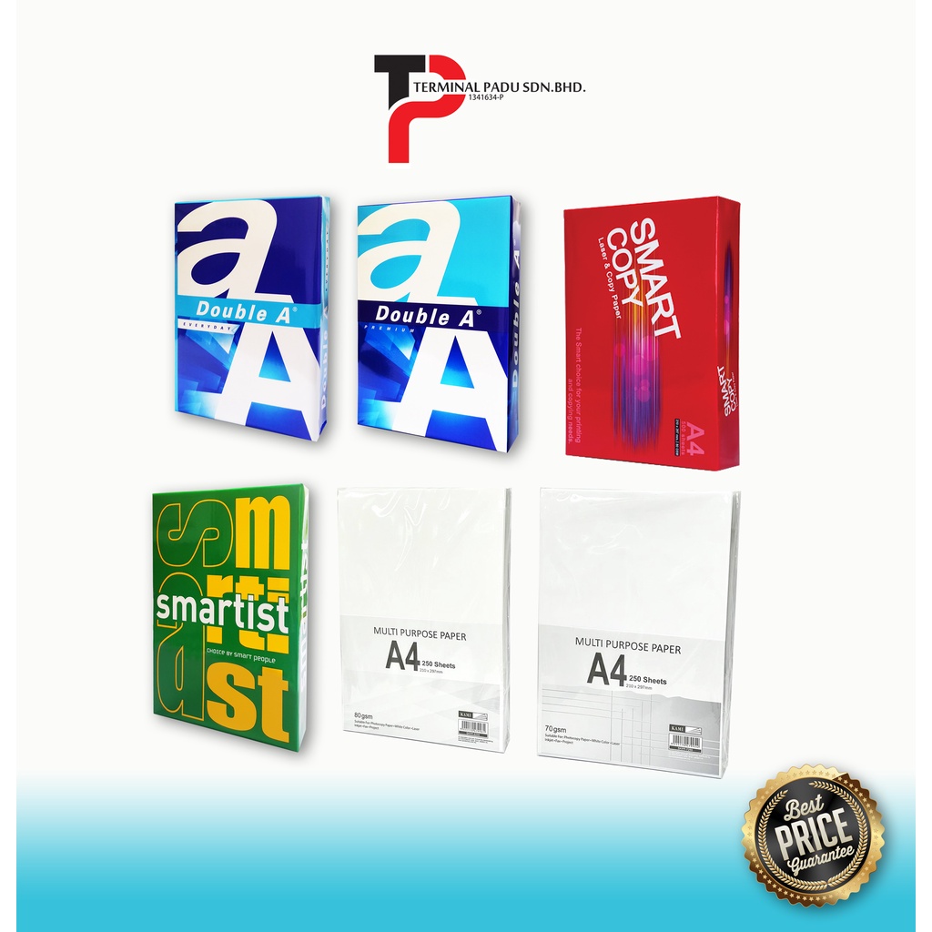 500's A4 Paper Double A, Smartist Smart Copy / Multi Purpose Paper ...