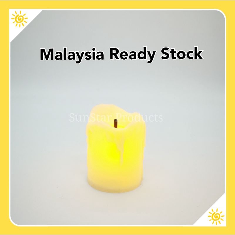 LED Swinging Candle Light Flameless Smokeless Lilin Lampu Battery ...