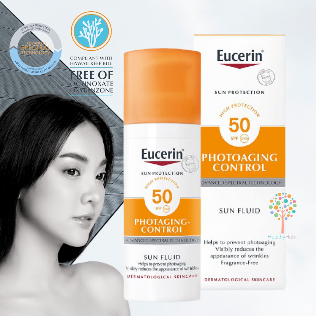 EUCERIN Sun Fluid Photoaging Control SPF 30 50ml EXP(07/23) | Shopee ...