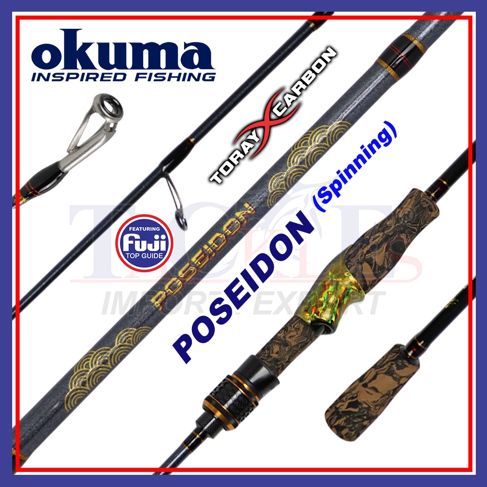 FUJI Top Guide Okuma Poseidon Spin (5'6"ft-7'0" ft) Spinning Rod ...