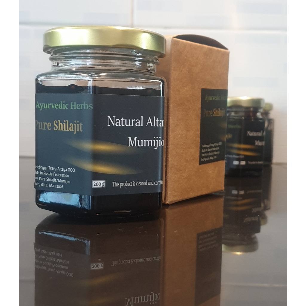 Pure Shilajit Resin Mumijio resin 200grams (2x100g/2 bottles) | Shopee ...