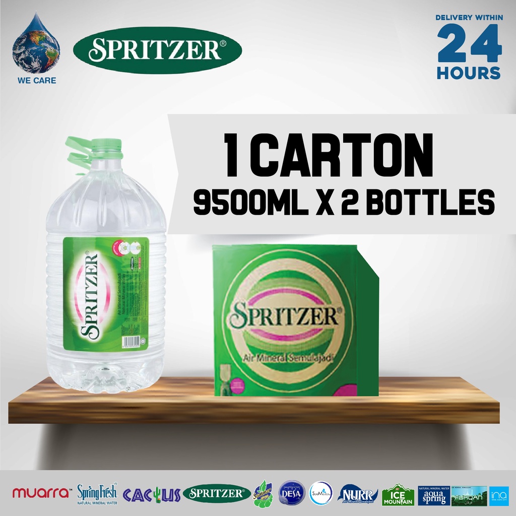 SPRITZER Mineral Water (9500ml x 2 Bottles x 1 Carton) | Shopee Malaysia