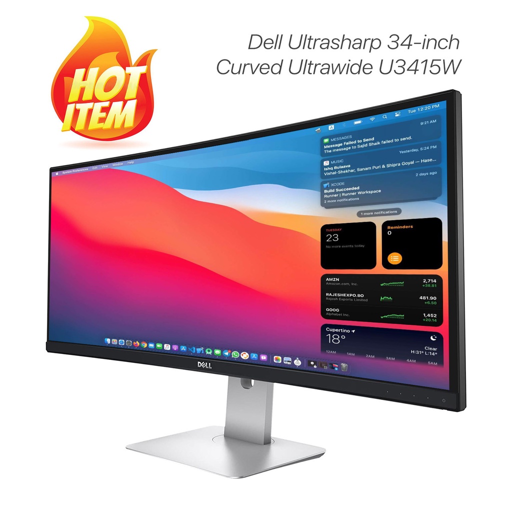 LAST UNIT! Dell UltraSharp U3415W 34-inch Curved Ultrawide Monitor ...