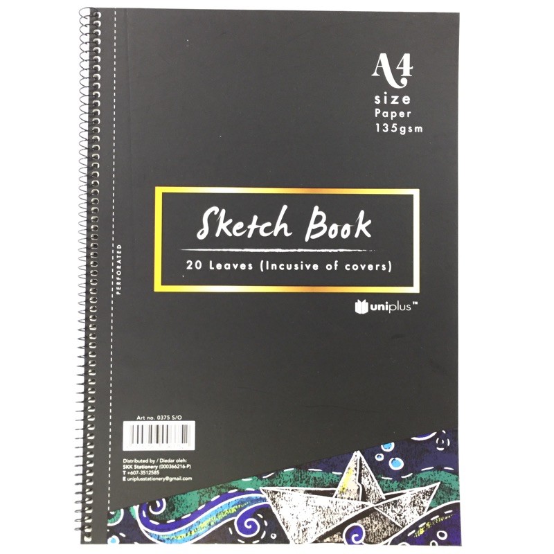 Uniplus A4 Size Sketch Book (135gsm) | Shopee Malaysia