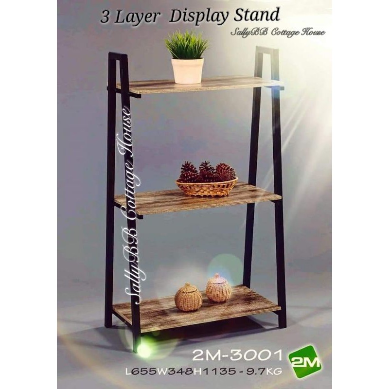 3 Layer Display Stand 2M 3001/Multipurpose Display shelf/ Rak 3 Tinggat ...