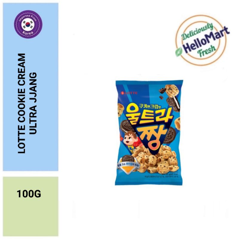 【Korea Lotte 韩国乐天】Cookie and Cream Ultra Jjang 小飞侠曲奇奶油 零食 100g | Shopee ...