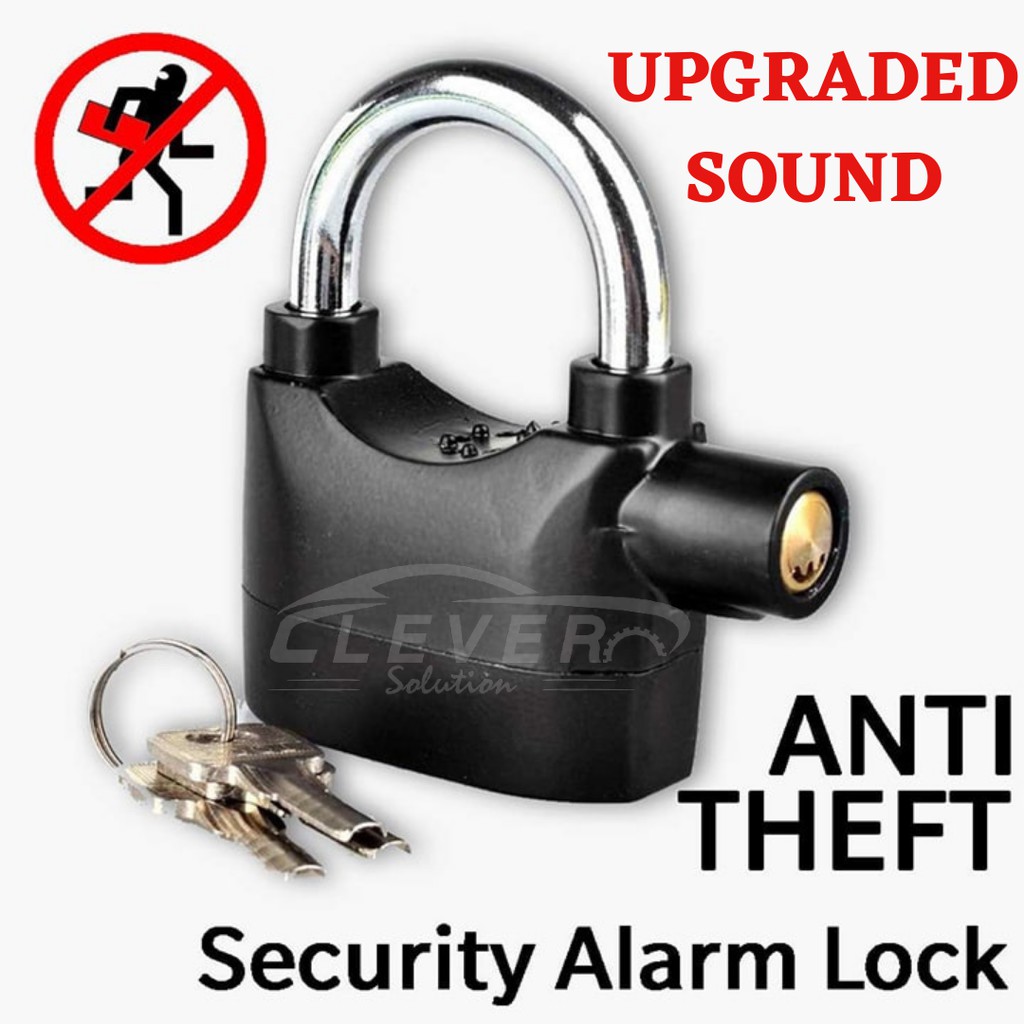 Kinbar Lock Siren Alarm Padlock For Door Motor Bike Lock Universal ...
