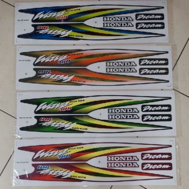 HONDA WAVE 100 (1) BODY STICKER | Shopee Malaysia