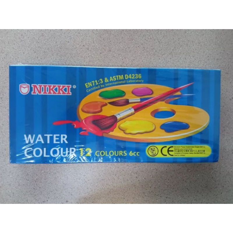 Nikki water colour 12 colours 6cc | Shopee Malaysia