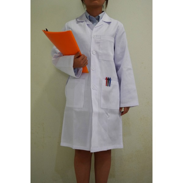 Labcoat (XS - XXXL) READY STOCK Laboratory Coat Long Sleeve Baju Makmal ...