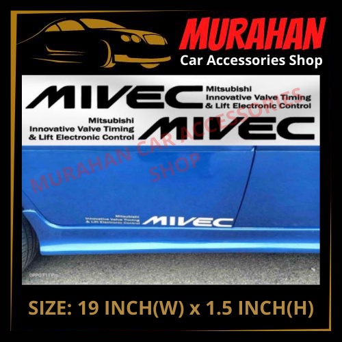 [READY STOCK] MIVEC MITSUBISHI 2PCS CAR SIDE DOOR STICKER INNOVATIVE ...