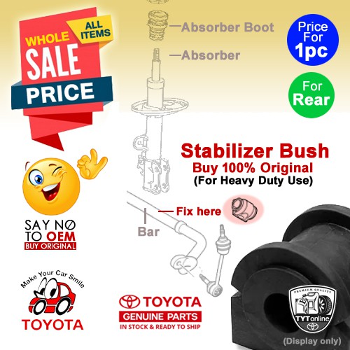 Harrier 2.4 (2003-) Rear Stabilizer Bush (Anti Robar Bush) 48818-33050 ...