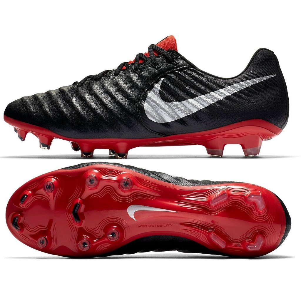 Kasut Bola Sepak Men TIEMPO LEGEND VII ELITE FG BLACK/RED SIZE 39-45 ...