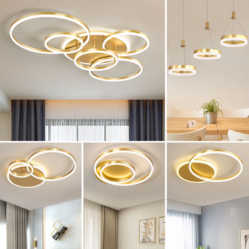 Luxury Villa LED Ceiling Lamp Modern Minimalist Living Room Chandeliery ...