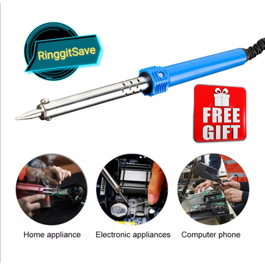 (Ready Stock)220V-240V Electric Soldering Iron Manual Welding External ...