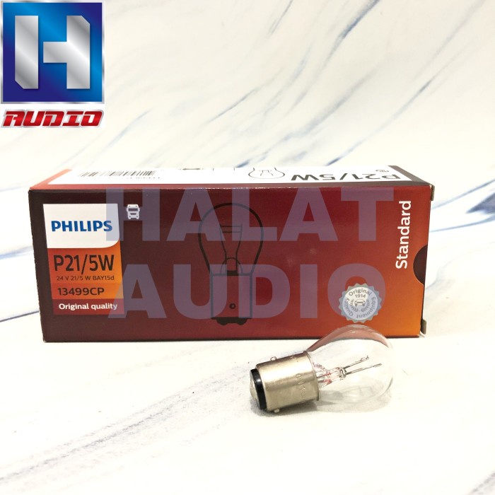 Philips P21/5W 24V 24 Volt Standard Halogen Brake Light Bulbs (Swivel ...