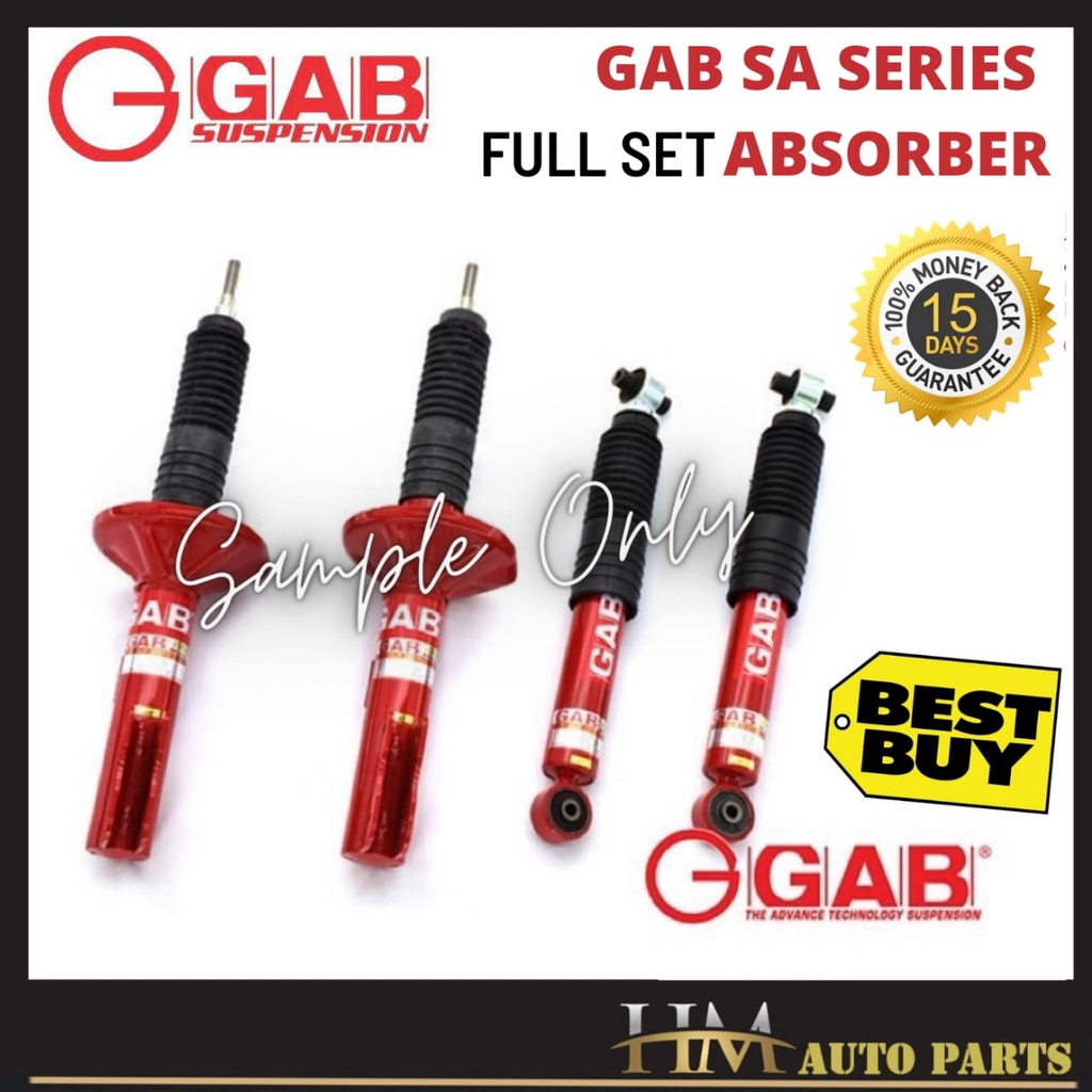 Proton Waja - GAB SA Series Heavy Duty Sport Absorber FULL SET ( FRONT ...
