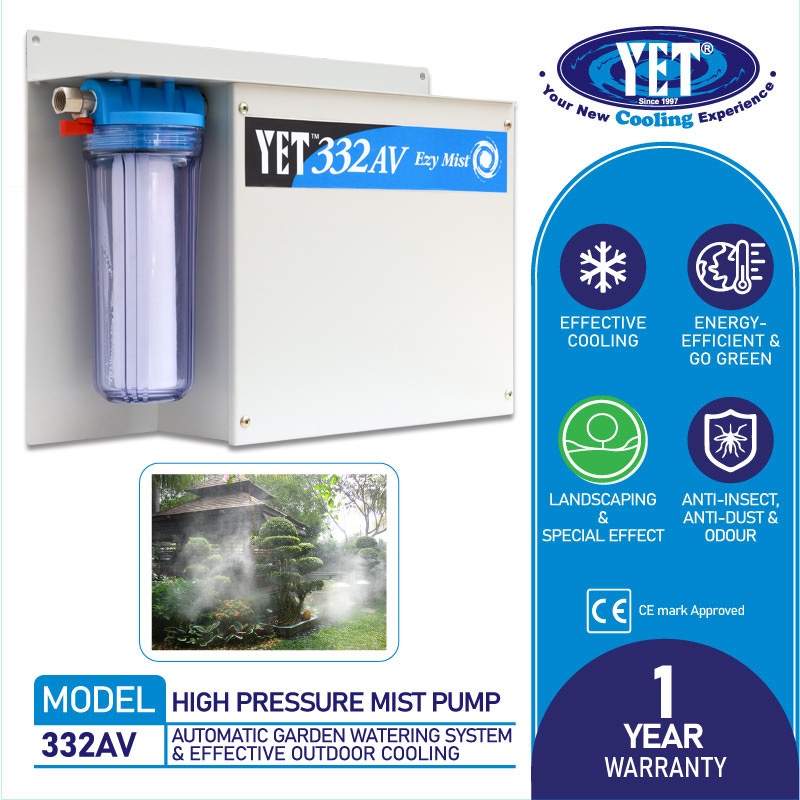 YET 332AV 300psi High Pressure Water Mist System Disinfection Misting ...