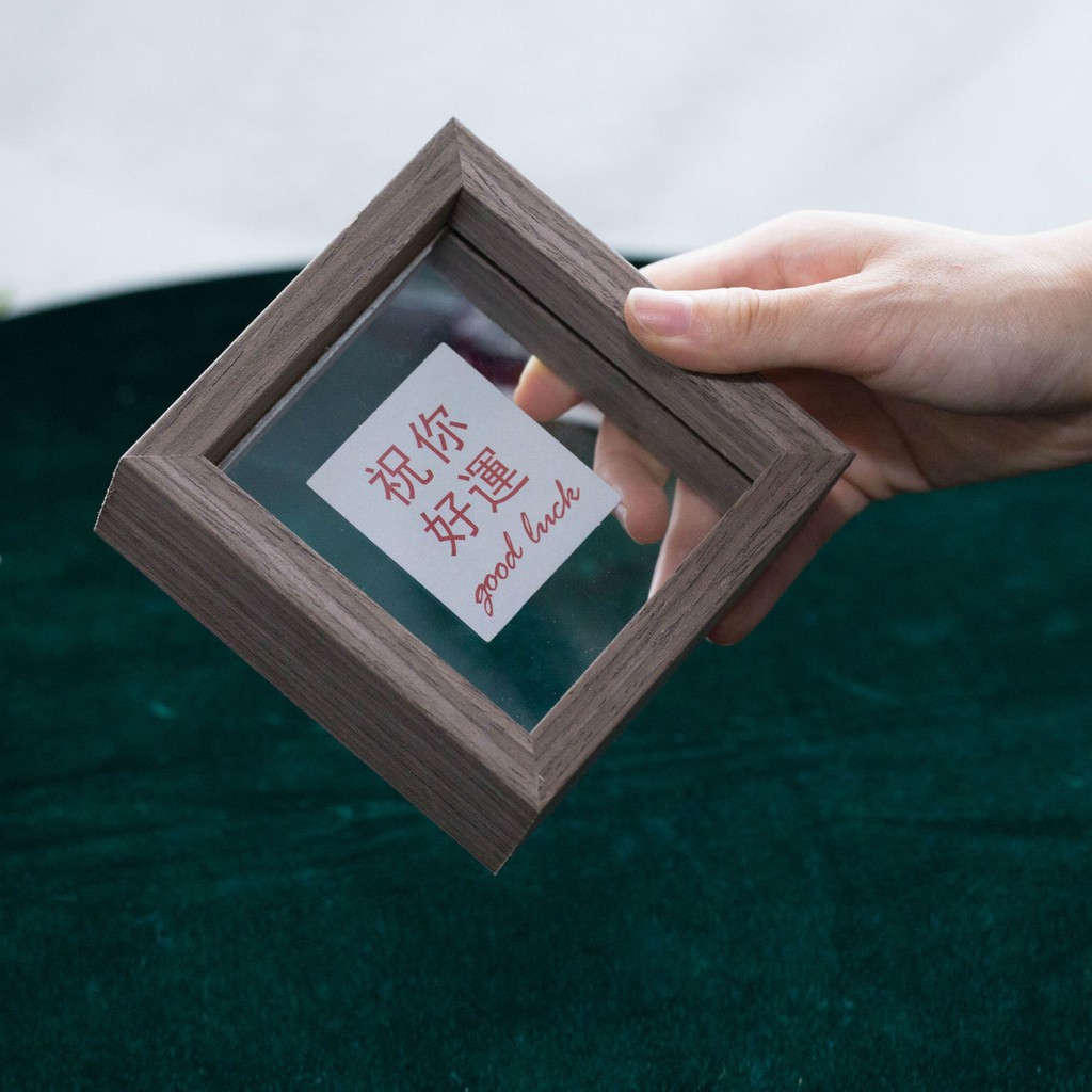 Mini Frame Cute Transparent Wooden Photo Frame with Glass Creative ...