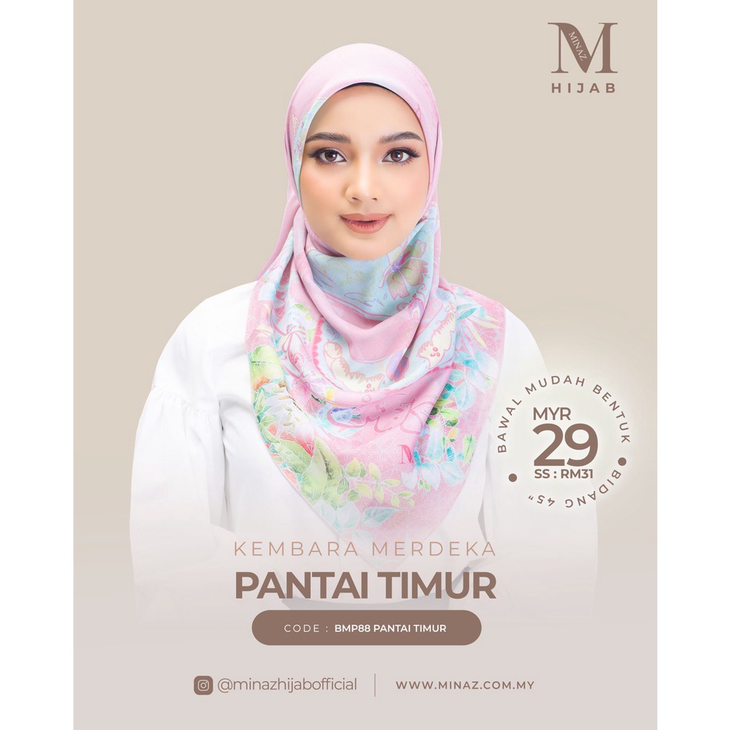 Minaz Hijab Giftbox Set - Tudung Bawal Blossom Series Edisi Merdeka ...