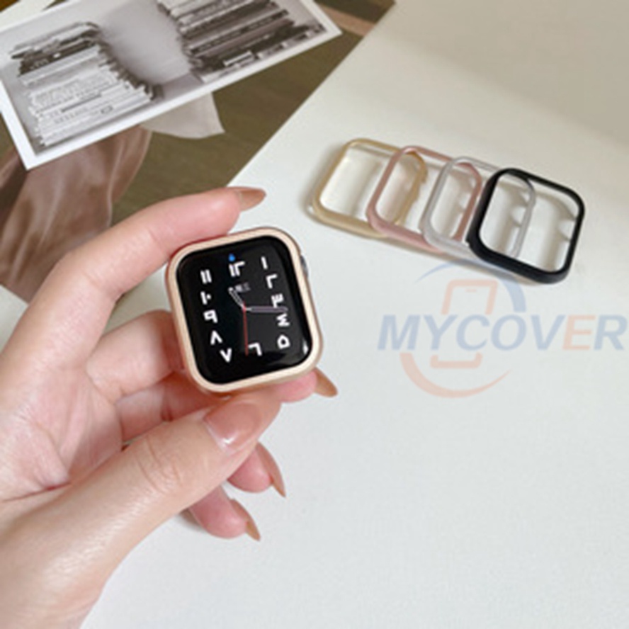 Metal Case For Smart Watch Series 7 6 SE 5 4 3 2 1 Size 41mm 45mm 44mm ...