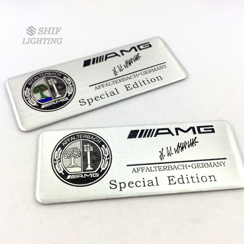 1 x Aluminum Apple Tree AMG Edition Logo Car Sticker Emblem Decal Badge ...