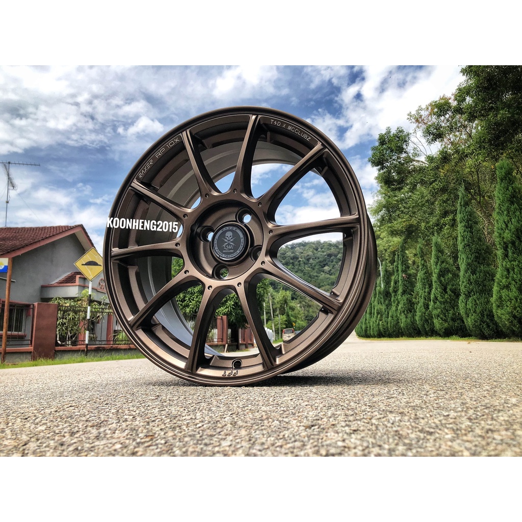 LIMITED STOCK RAXER Wheels RP10X 16x7.0 4x100 ET42 (FLOW FORMING) Satin Bronze - READY STOCK ...