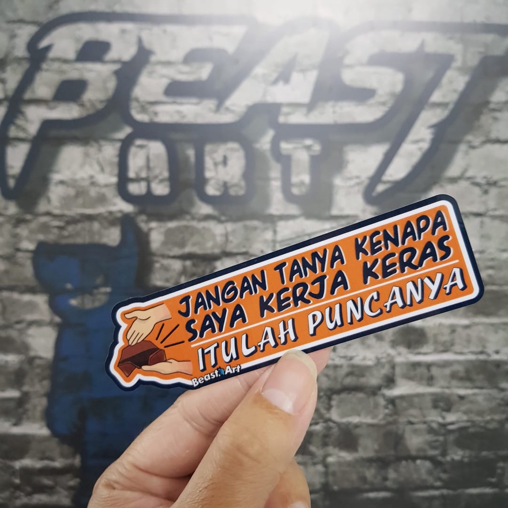 Kerja Keras / STICKER BEAST ART T089 | Shopee Malaysia