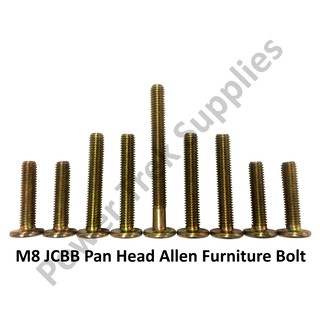 Furniture Fasterner - Bolt & Nut - M8 JCBB Pan Head Allen Bolt & JRN ...