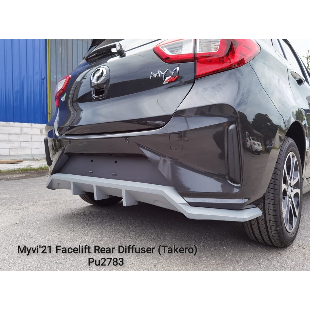 PU2783 PERODUA MYVI 2021 FACELIFT REAR DIFFUSER TAKERO PU MTERIAL ...
