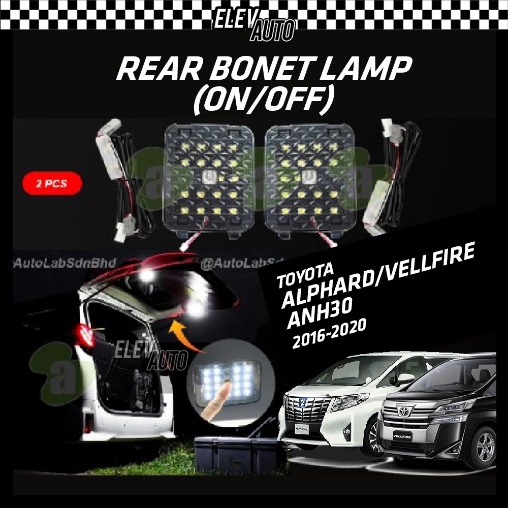 Toyota Alphard / Vellfire ANH30 2016-2021 Rear Bonnet Lamp Back Door ...