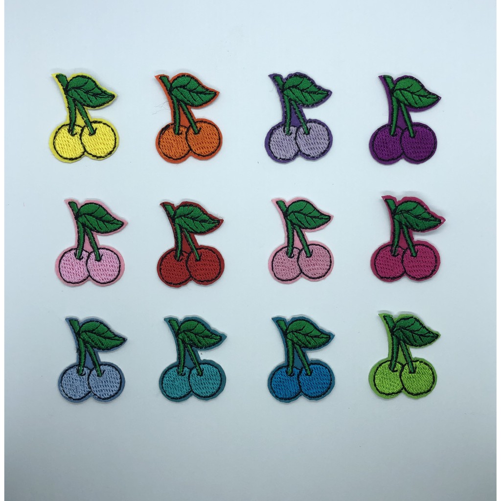Iron on Embroidery Cherry Patches DIY | Shopee Malaysia