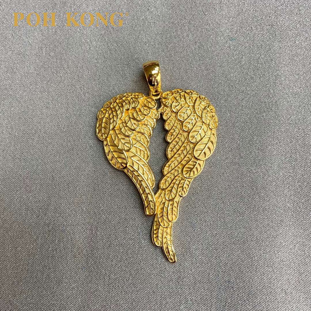 POH KONG 916/22K Gold Tranz Leafy Wing Pendant | Shopee Malaysia