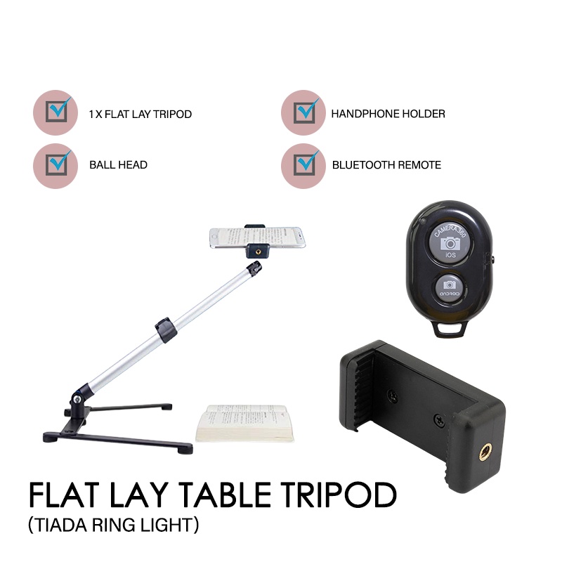 Novo Pro Flat Lay Table Tripod with Free Handphone Holder With Ring ...