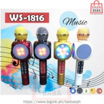 WIRELESS MICROPHONE HIFI SPEAKER model WS-1816 | Shopee Malaysia