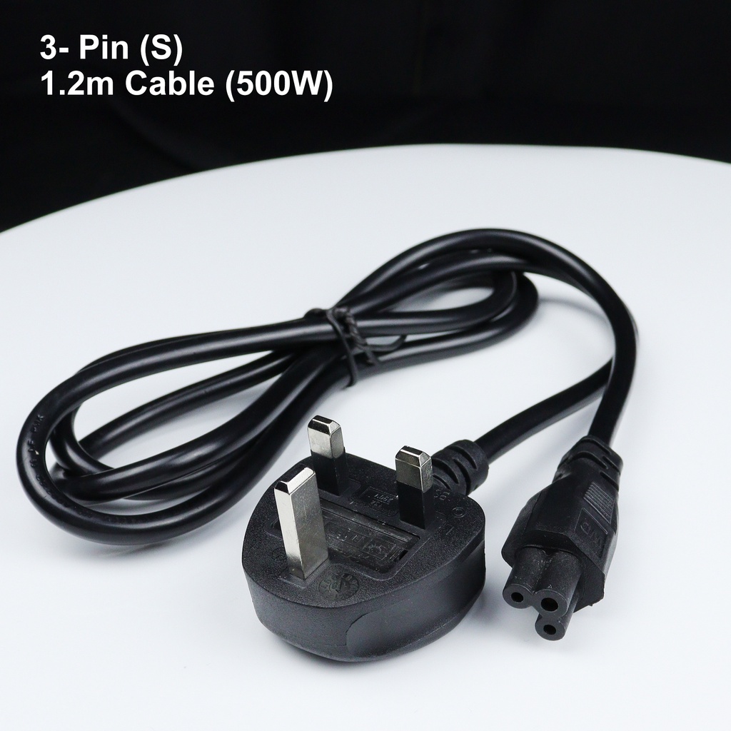 Kabel Suis Bekalan Kuasa 3 Pin Malaysia 13A 1.5M / 3M 500W–2500W (UK ...