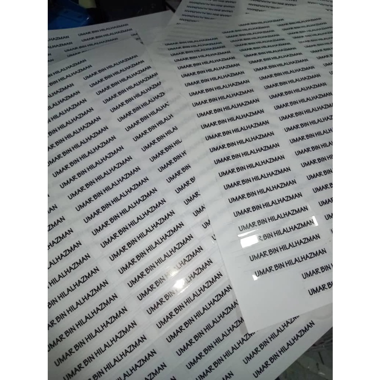 STIKER CLEAR | LUT SINAR | STICKER HITAM CLEAR | 100PCS | Shopee Malaysia
