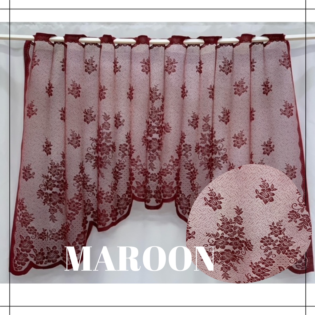 Ready Stock Skirting Curtain/Anak Langsir Tingkap (W)62" x (H)29 ...