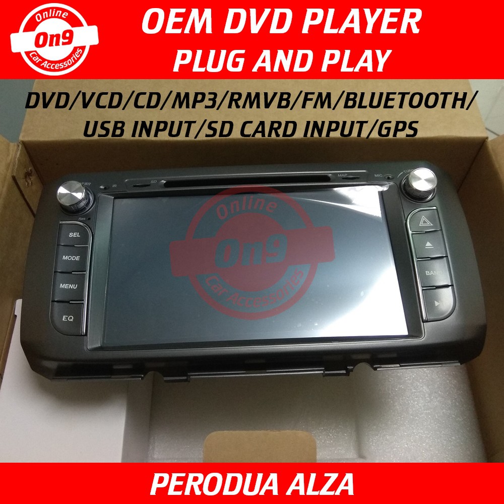 Perodua Alza 9 Inch Oem Double Din Player Plug and Play DVD Car Audio ...