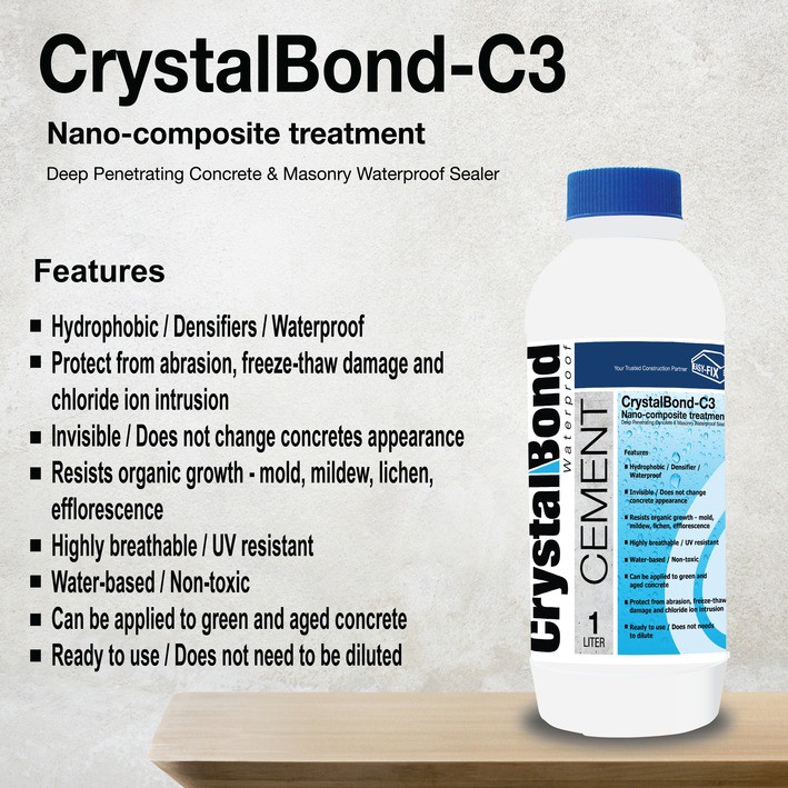 Crystalbond-c3 deep penetrating concrete & masonry waterproof sealer (1 Litres) | Shopee Malaysia