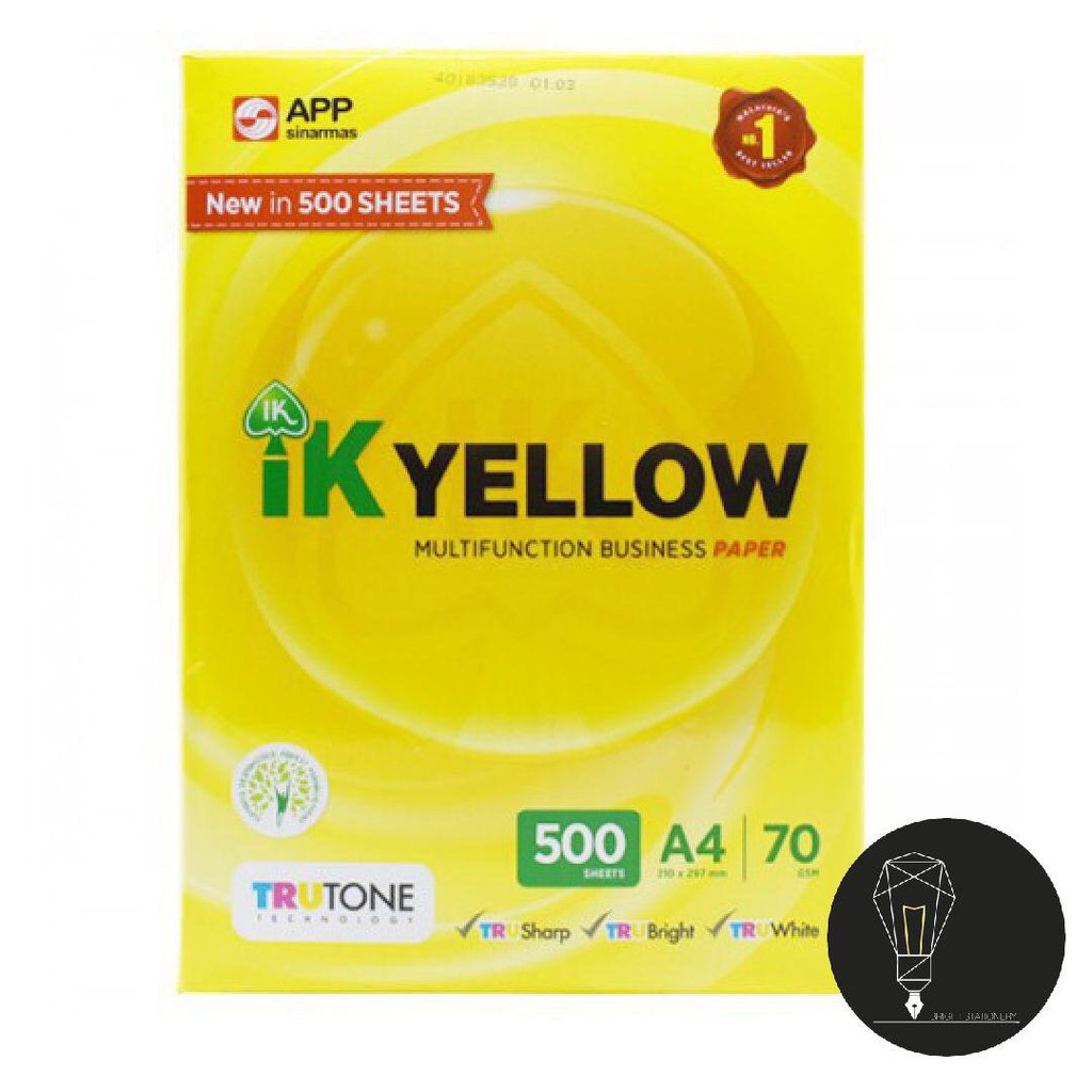 IK Yellow A4 Copier Paper 70gsm - 500 sheets | Shopee Malaysia