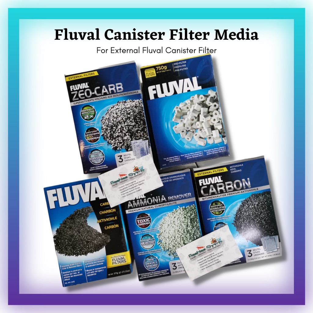 Fluval External Canister Filter Media /Ammonia Remover /Carbon /Pre ...