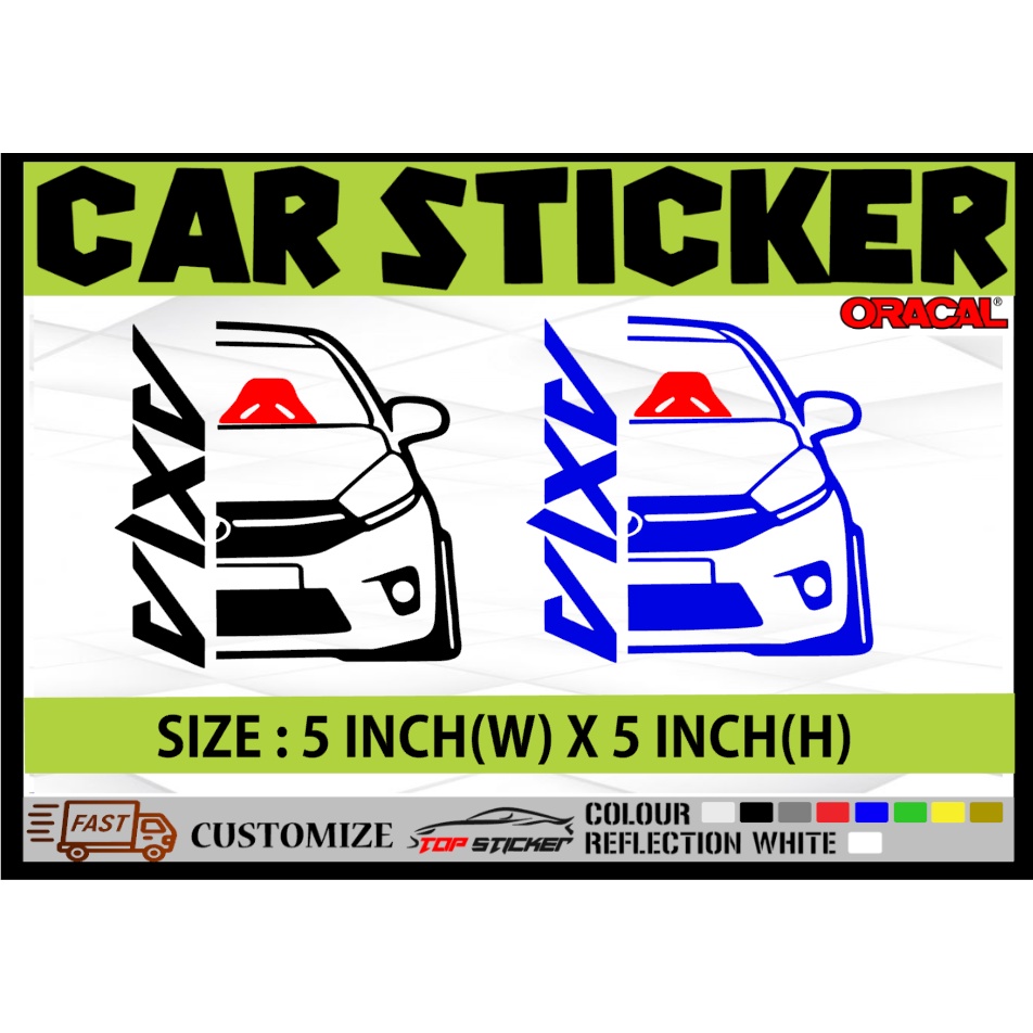 PERODUA AXIA CAR STICKER AKSESORI KERETA STICKERS | Shopee Malaysia