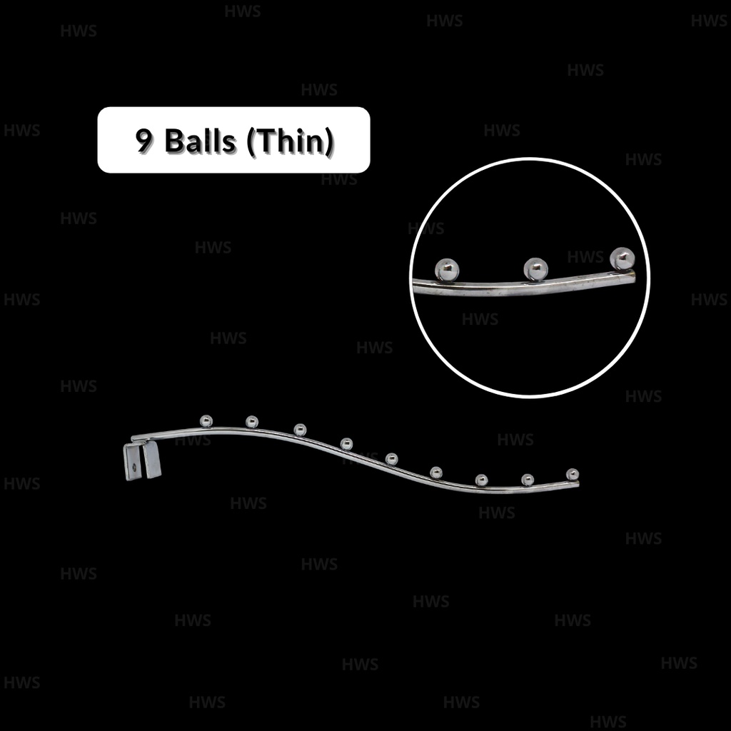 HWS HEAVY DUTY CHROME SQUARE BAR S HOOK WATERFALL / PINS STOPPER ...