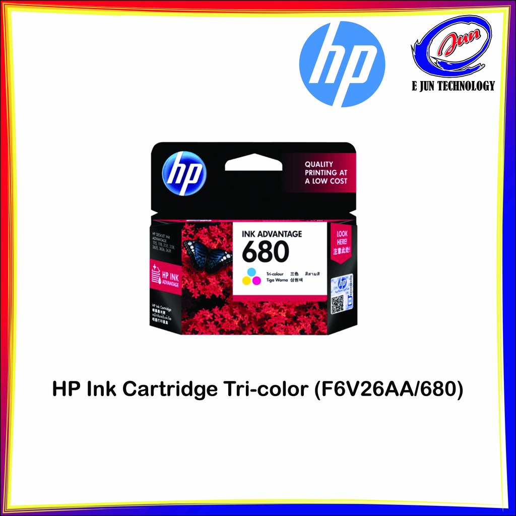 HP 680 Black (F6V27AA/680) / Tri-color (F6V26AA/680) Original Ink ...