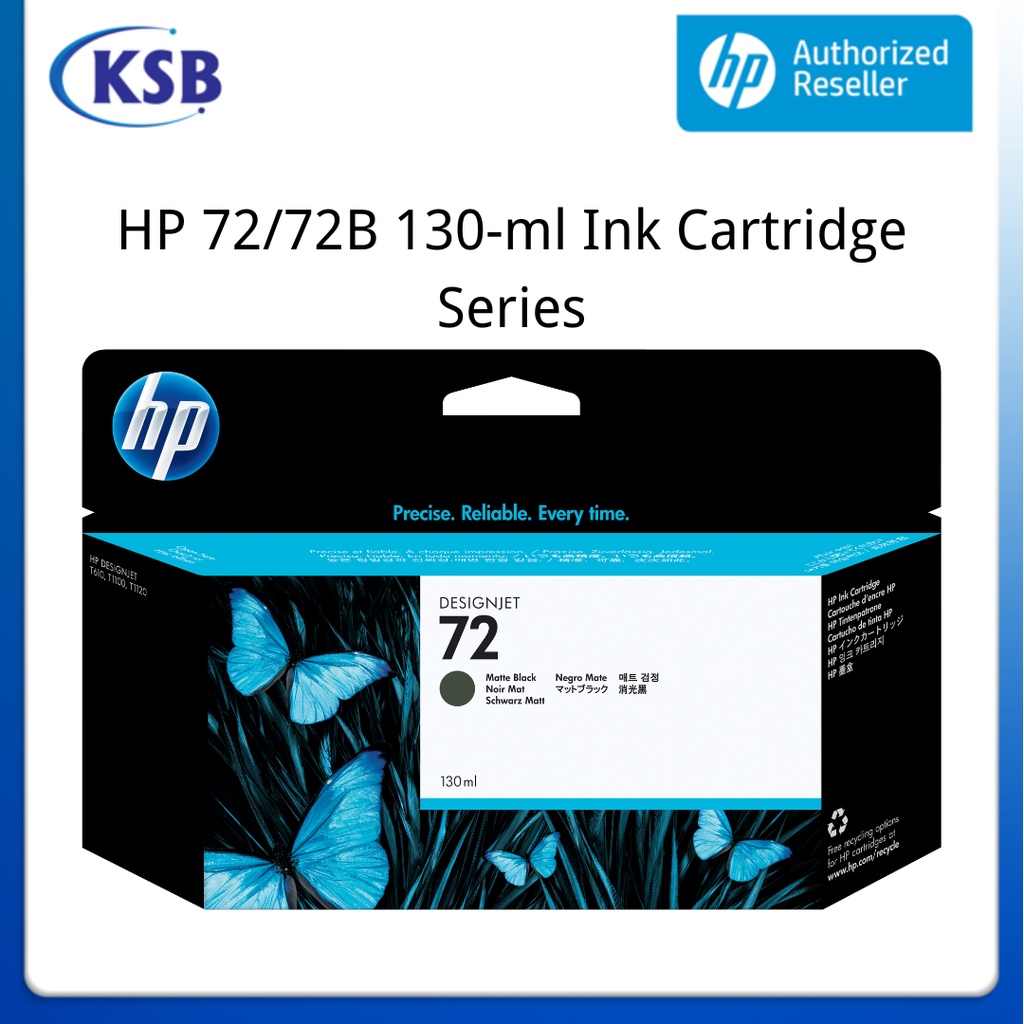 HP 72/72B 130-ml Ink Cartridge Series ( C9371A | C9372A | C9373A ...
