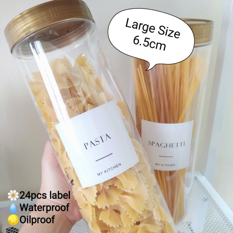 LARGE SIZE Sticker Dapur / Square Pantry Sticker / Sticker Barang Dapur ...